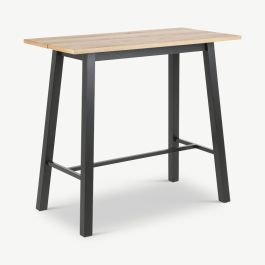 Kyra Bar Table, Natural Wood & Black legs | Furnicher