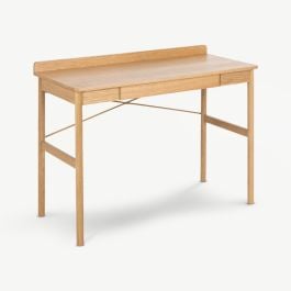Ayla Wooden Office Desk, Natural Oak | Furnicher