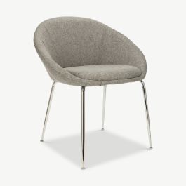 Stanley Dining Chair, Grey Fabric | Furnicher