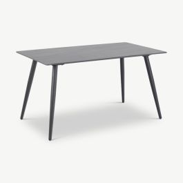 Fox Dining Table, Black Ceramic | Furnicher